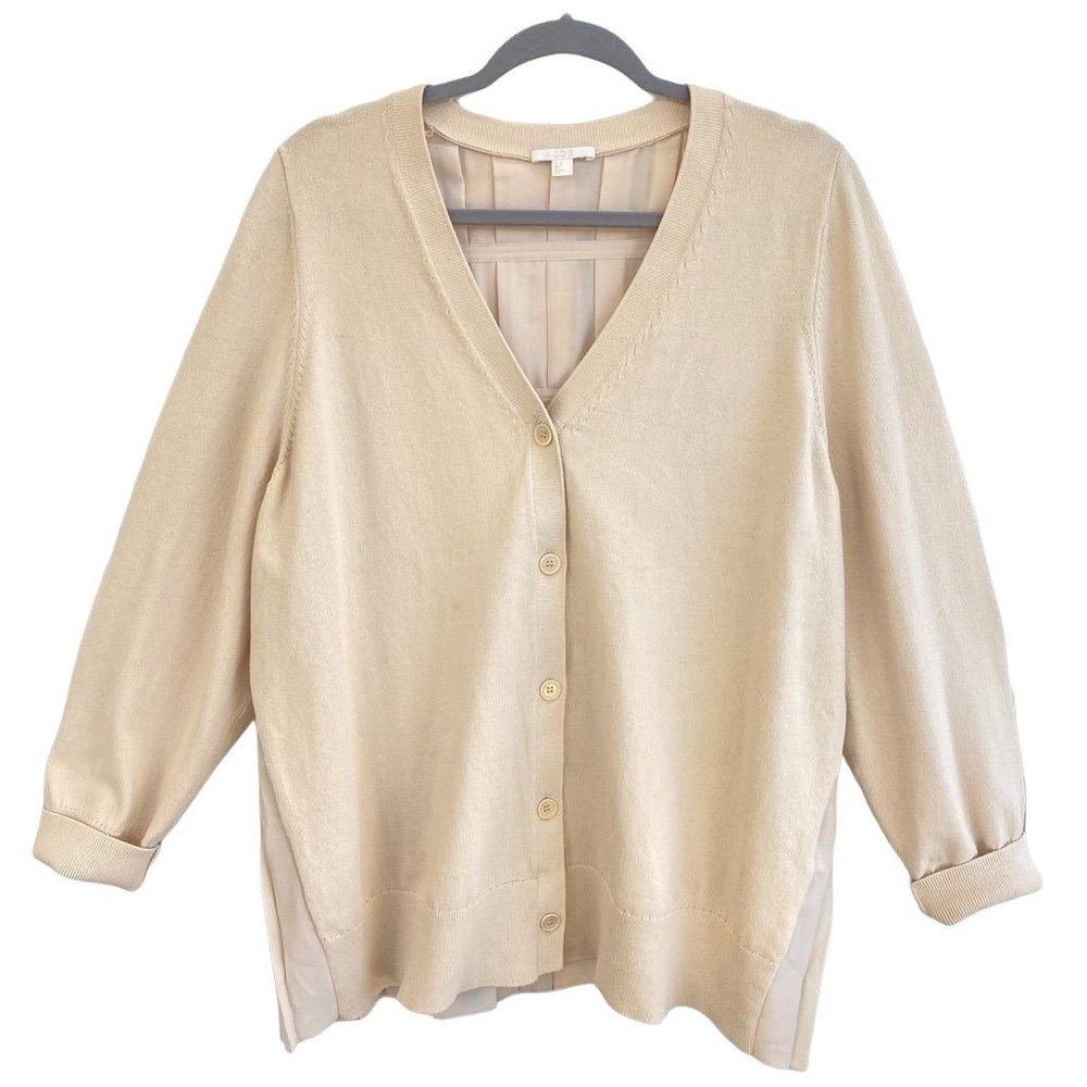 Cos Oversize Button Front, Back Pleat Cotton Ivory Ca… - Gem